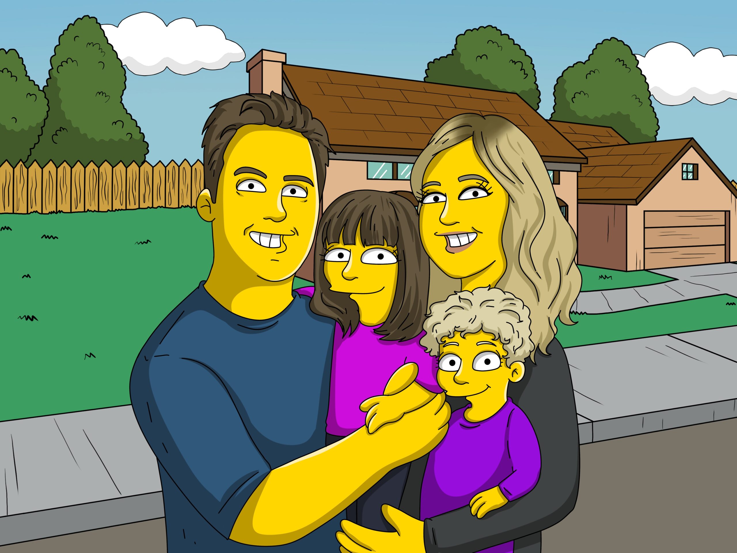 Custom Simpsons Portrait – Art of Yellow | Simpsonize Yourself | Custom ...